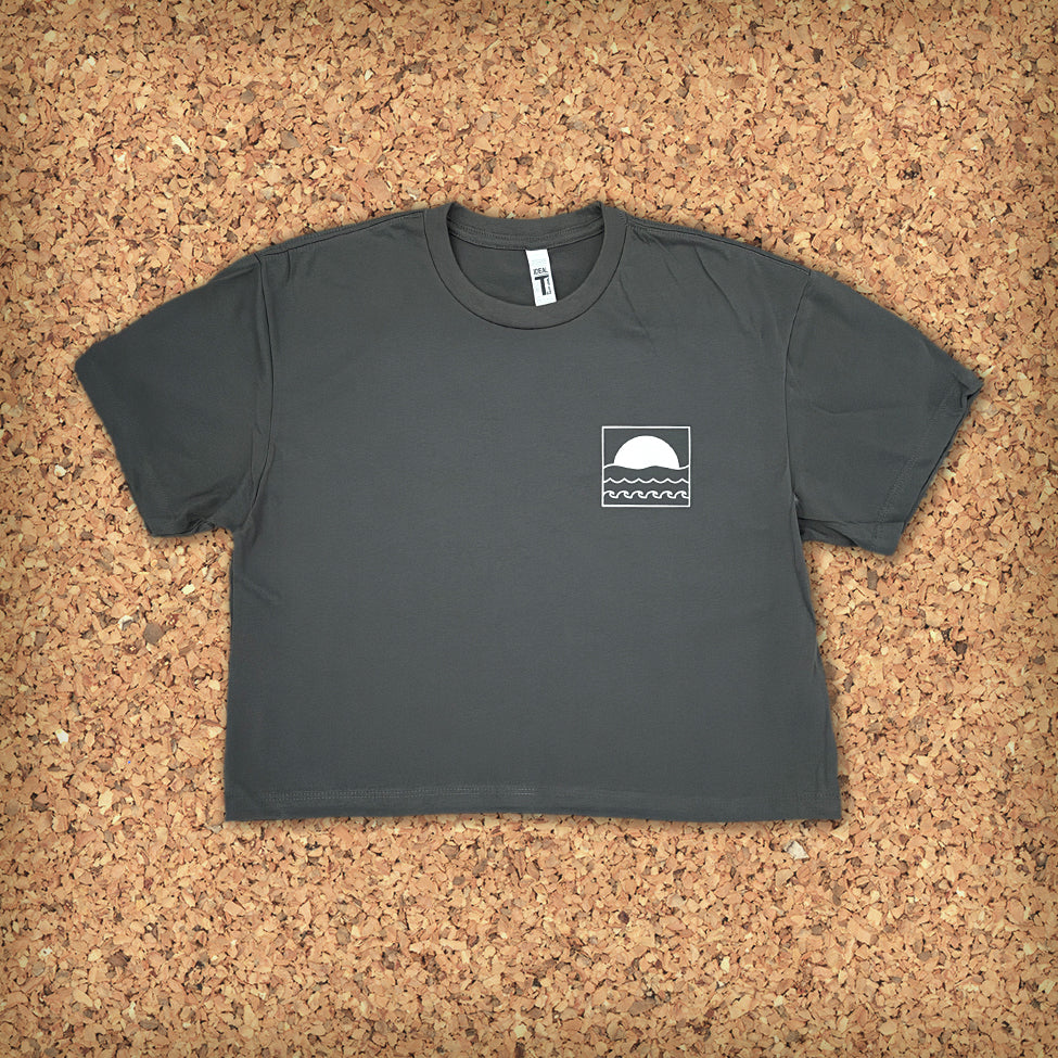 ELEMENTS CROP TOP // CHARCOAL – Wind Water Wave